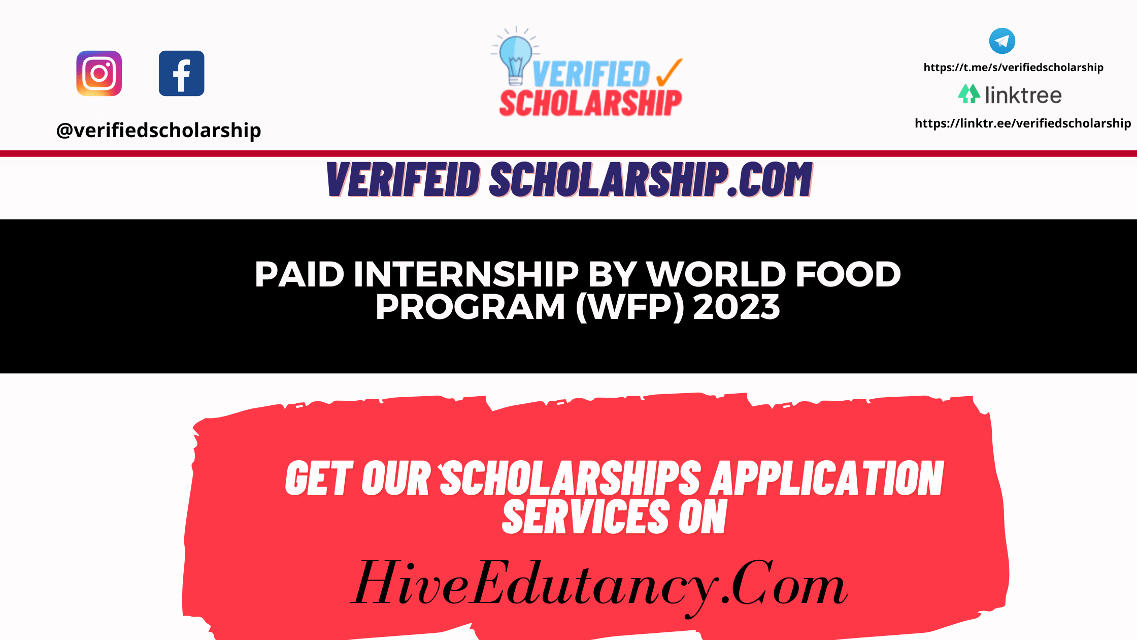 Paid Internship by World Food Program (WFP) 2023 - Verified Scholarship