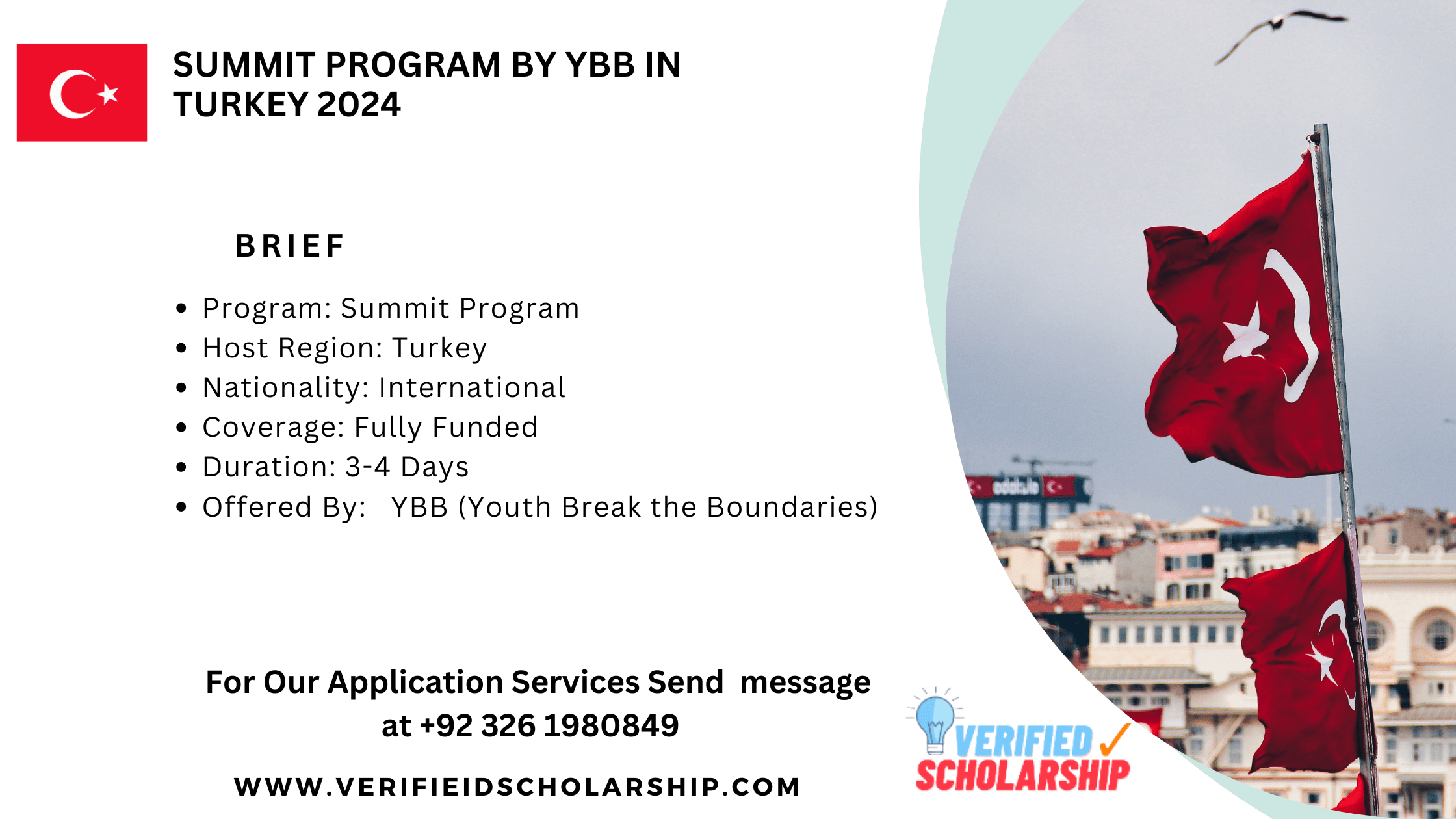 Summit Program by YBB in Turkey 2024 - Verified Scholarship