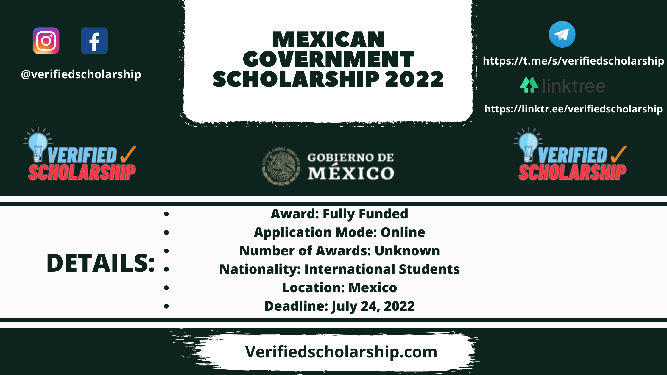 Mexican Government Scholarship 2022 - Verified Scholarship
