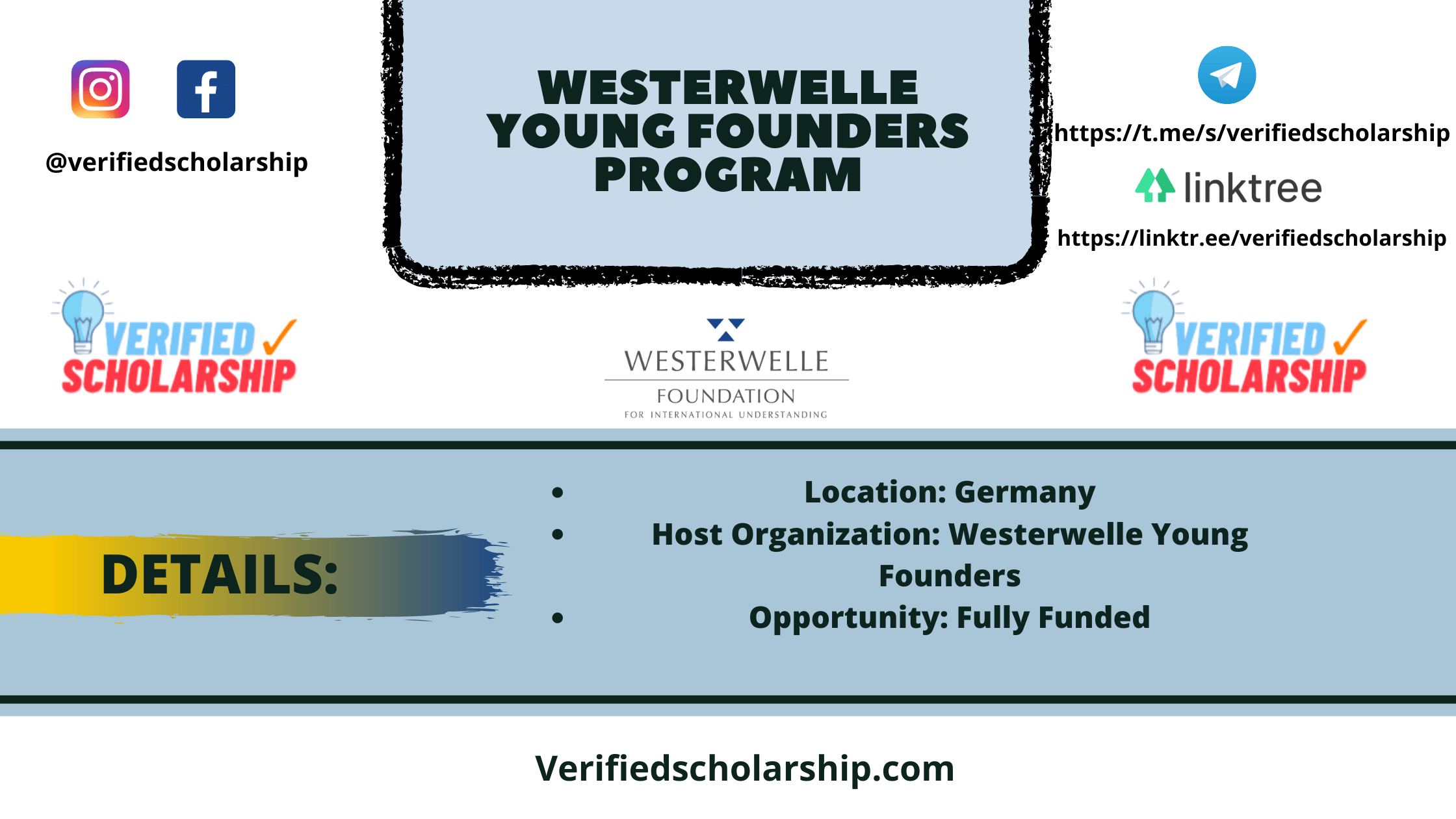 Westerwelle Young Founders Program - Verified Scholarship