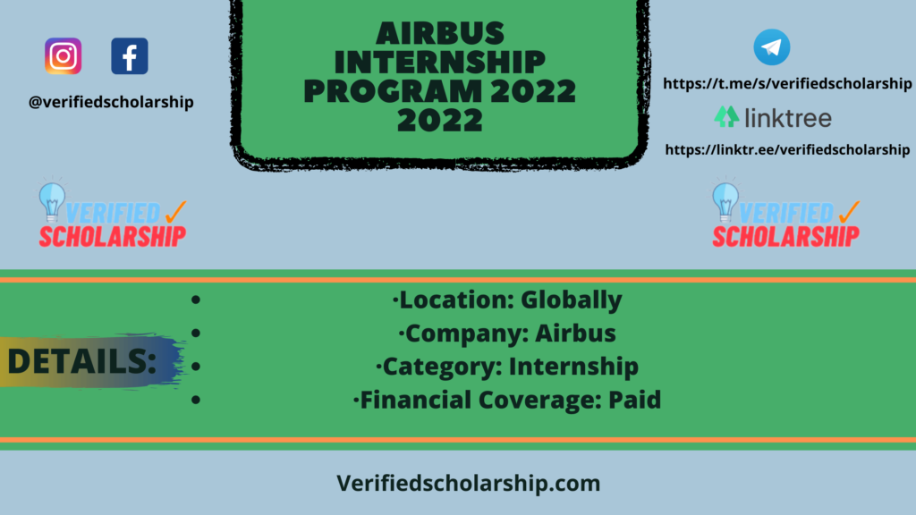 Airbus Internship Program 2022 - Verified Scholarship