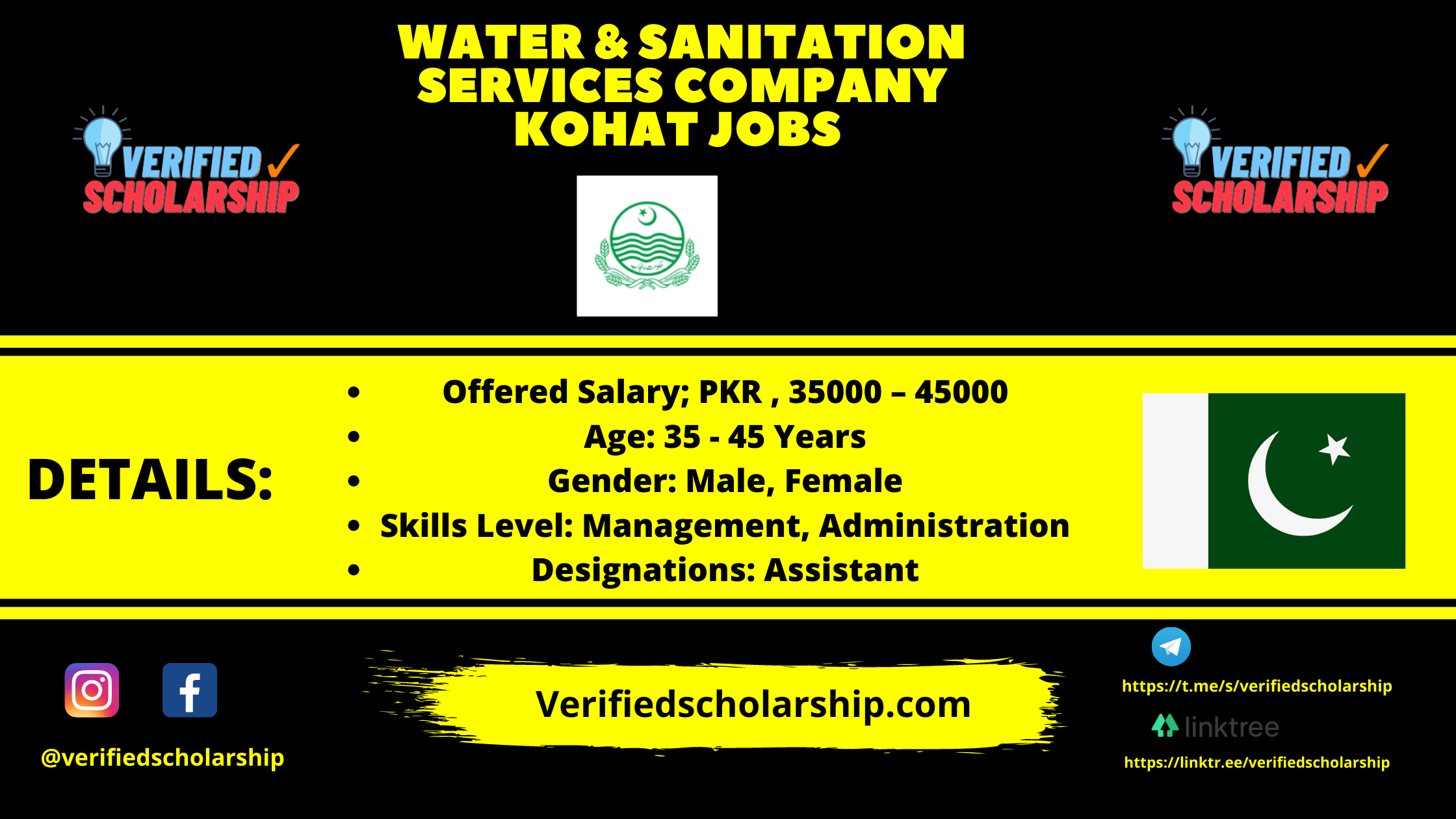 Water & Sanitation Services Company Kohat Jobs - Verified Scholarship