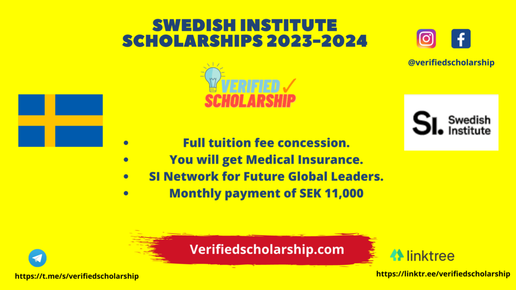 Swedish Institute Scholarships 2023-2024 - Verified Scholarship