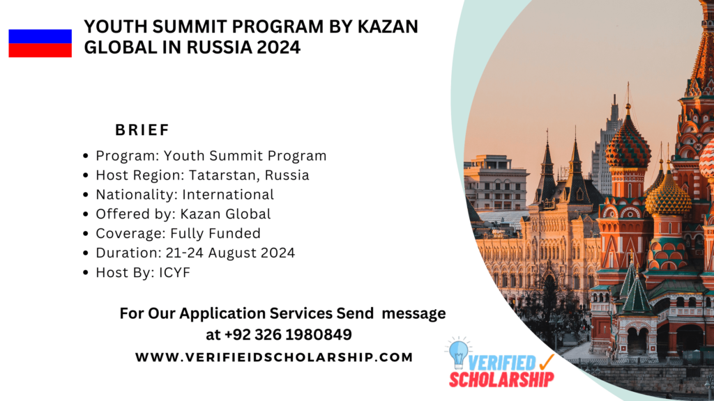 Youth Summit Program by Kazan Global in Russia 2024 - Verified Scholarship