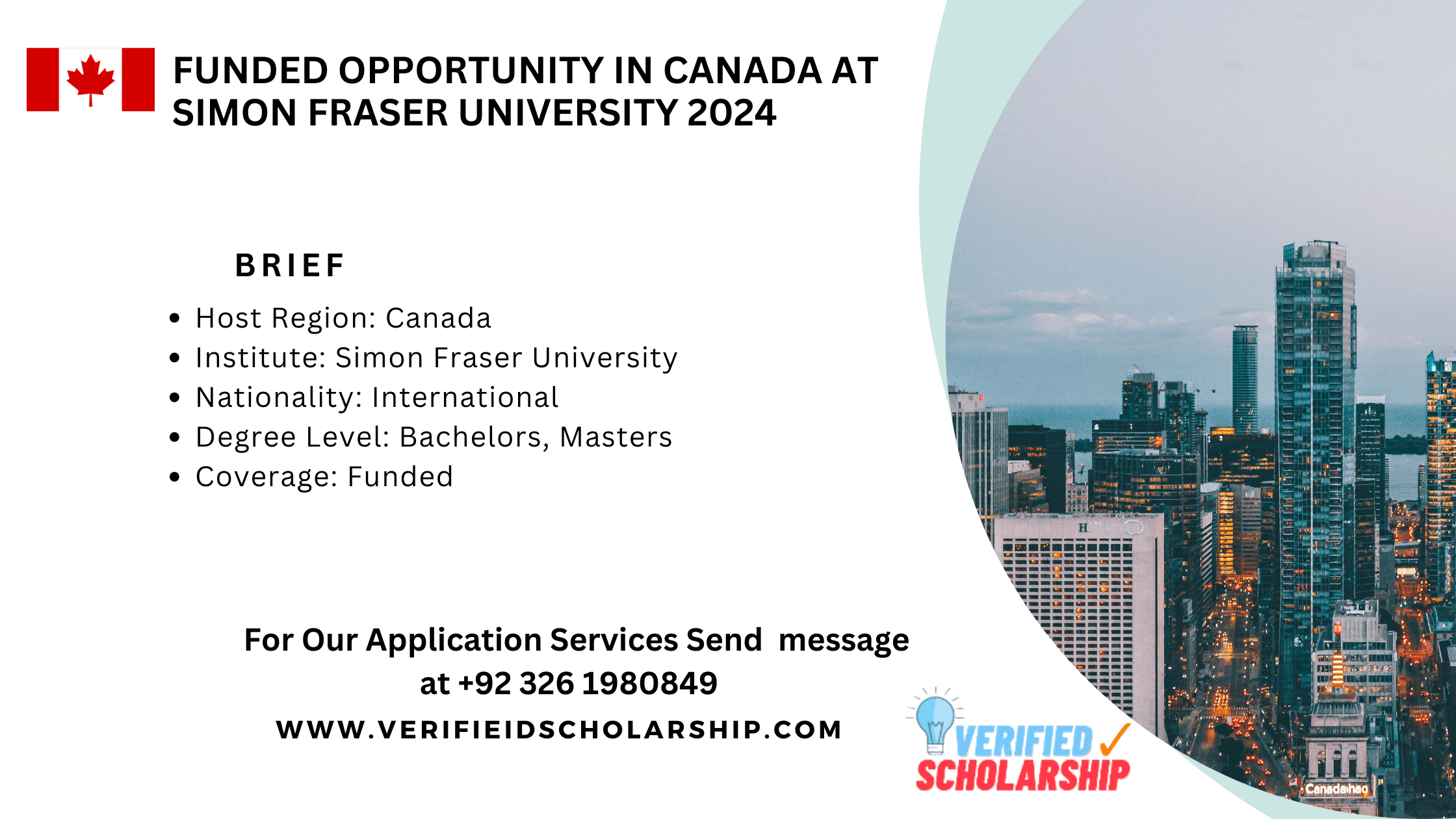 Funded Opportunity in Canada at Simon Fraser University 2024 - Verified ...