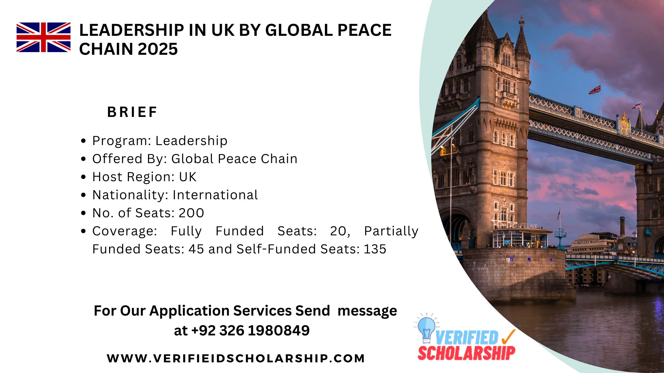 Leadership in UK by Global Peace Chain 2025 - Verified Scholarship