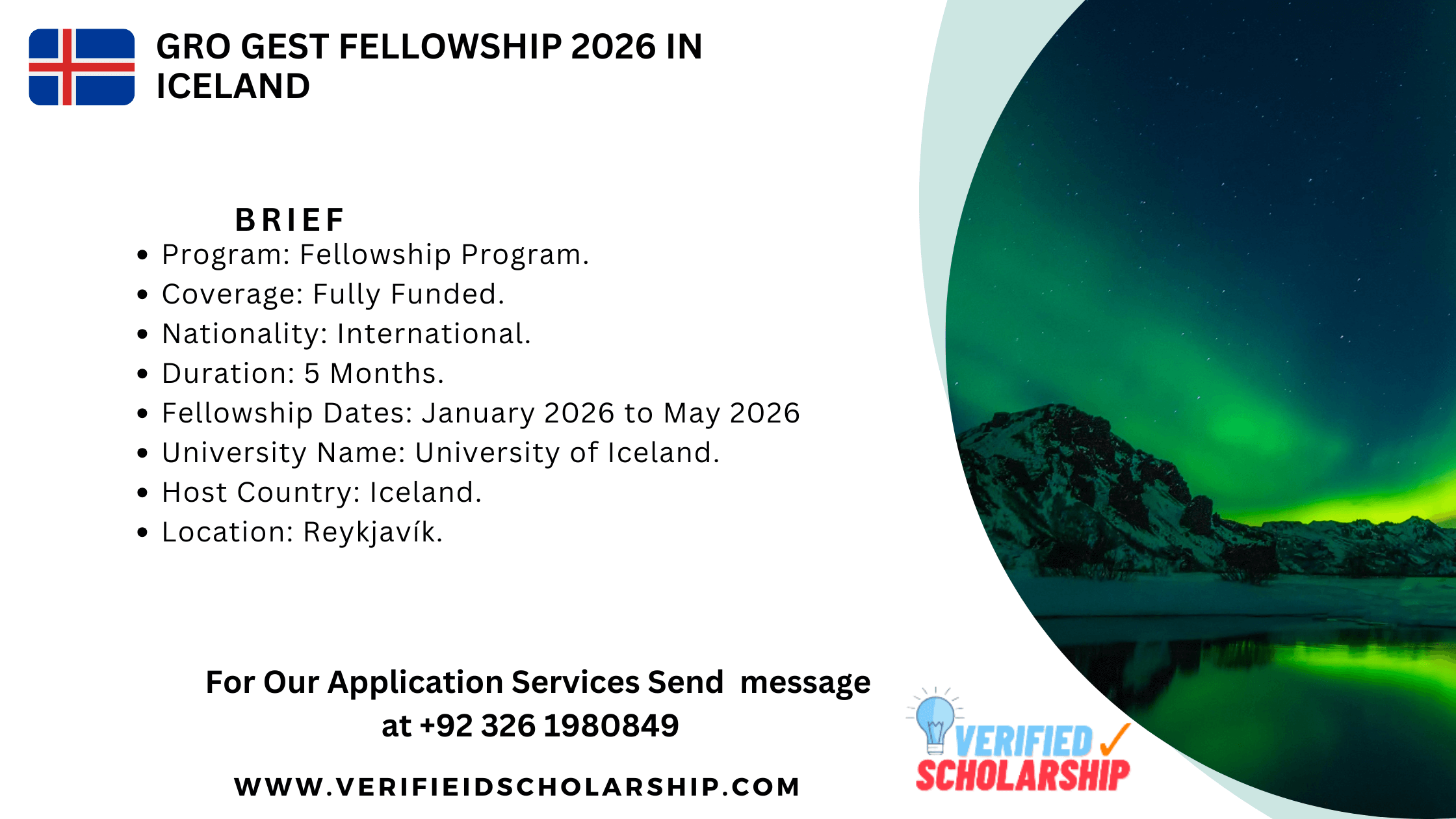 GRO GEST Fellowship 2026 in Iceland - Verified Scholarship
